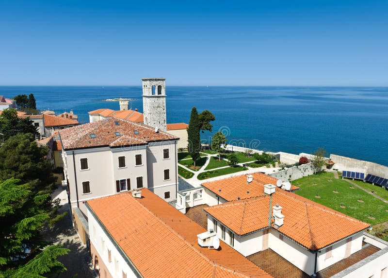 Adriatic Sea Coast of Porec Stock Image - Image of historic, historical ...