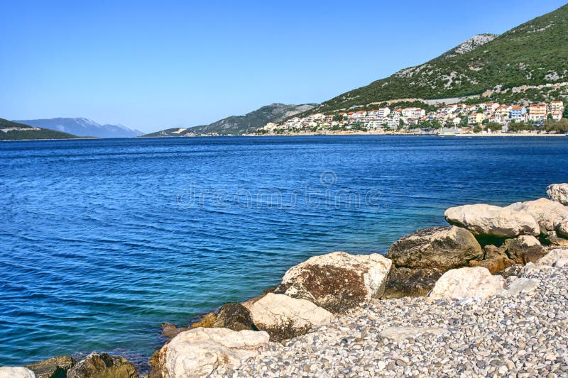 Adriatic Sea scenic view. stock photo. Image of tourist - 23229818