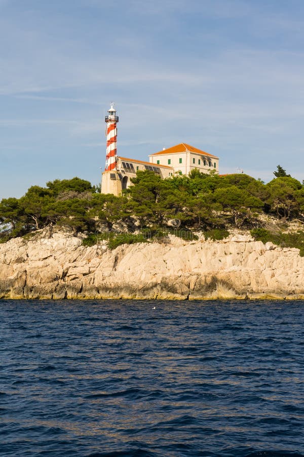 The Adriatic Sea View. Beautiful Image Lighthouse Stock Photo - Image ...