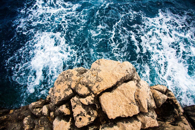 The Adriatic Sea and the Rocks in Kotor Bay Stock Photo - Image of ...