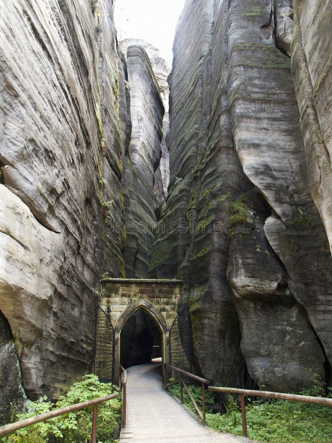 Adrspach - Rock City stock image. Image of adrspach, passage - 50955261