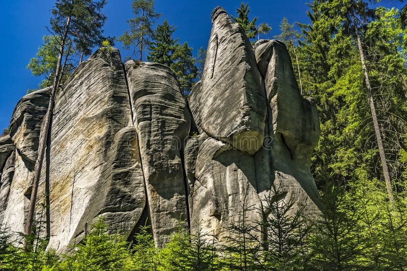 Adrspach-Teplice Rocks, Czech Republic Stock Image - Image of colorful ...