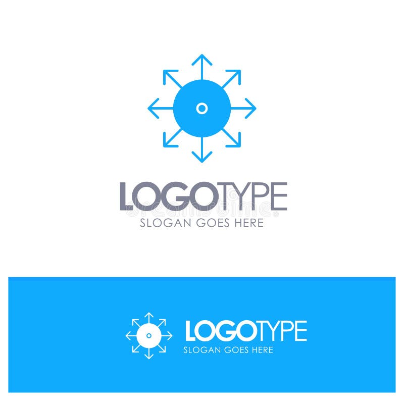 Ads, Advertising, Media, News, Platform Blue Solid Logo with Place for ...