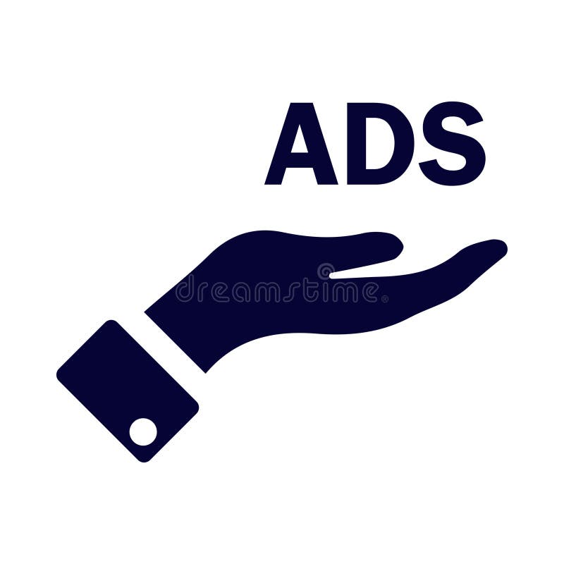 Ads, Hand, Ads on Hand Icon Stock Vector - Illustration of advice ...