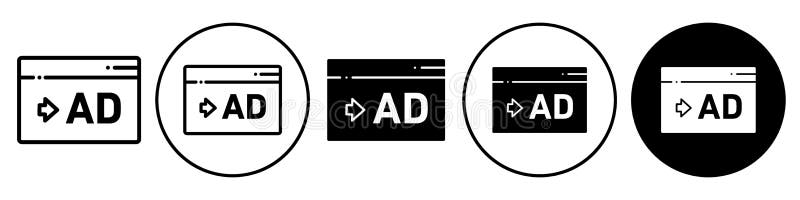 Ads Icon Vector Set Collection for Web Stock Illustration ...