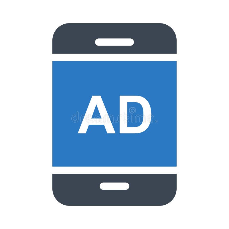 Ads Glyph Colour Vector Icon Stock Vector - Illustration of modern ...