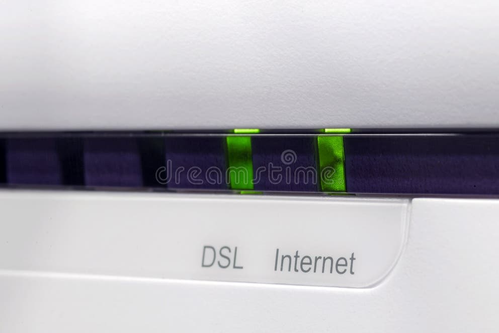 ADSL Modem Connected To the Internet Stock Photo - Image of ...