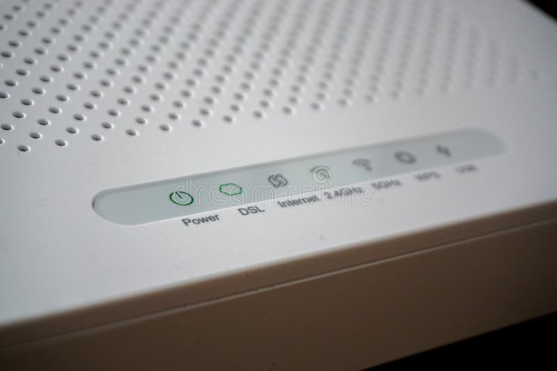 Adsl Modem Connection and Interruptions Illustration Close Up View ...