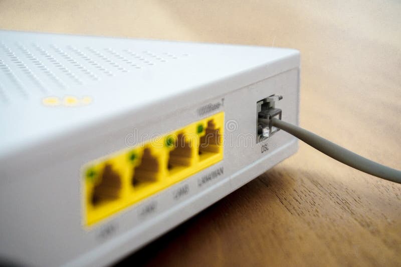 Adsl Modem Connection and Interruptions Illustration Close Up View ...