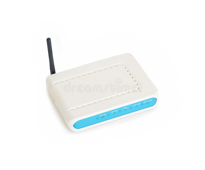 Adsl Modem Isolated on White Background Stock Photo - Image of adsl ...