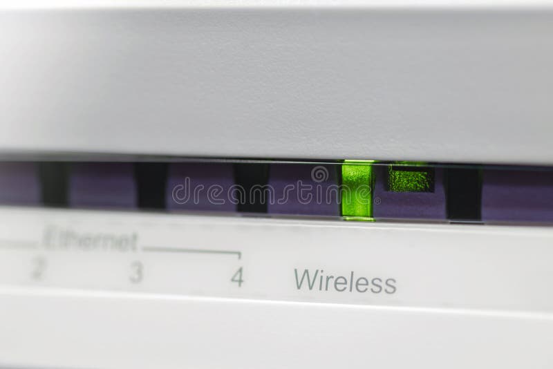 ADSL Modem with Wireless Indicator Stock Photo - Image of modern ...