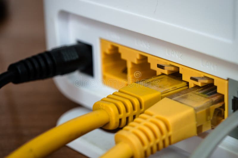 ADSL router stock image. Image of detail, group, cable - 56058641
