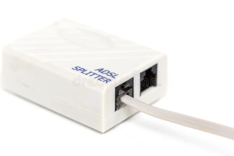 ADSL Splitter Signal box stock image. Image of hardware - 44595861