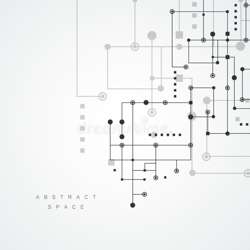 Adstract Geometric Lines and Dots Pattern. Modern Network Technology ...