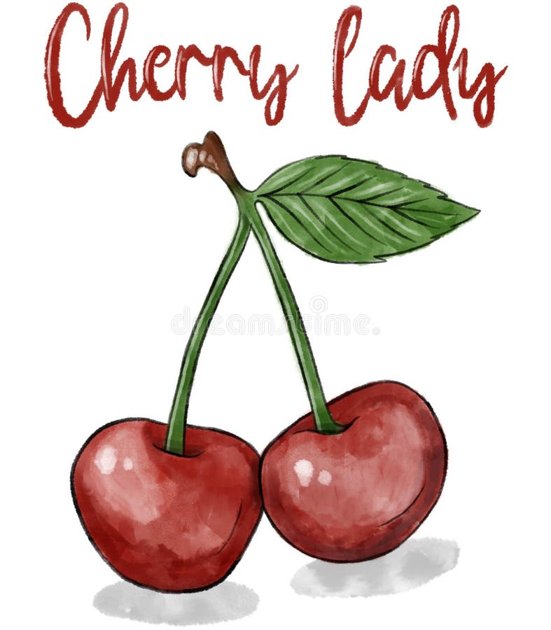 Handwritten Cherry Lady Text Stock Illustrations – 5 Handwritten Cherry Lady Text Stock ...