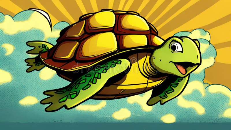 Turtle Cartoon Flying Stock Illustrations – 346 Turtle Cartoon Flying ...