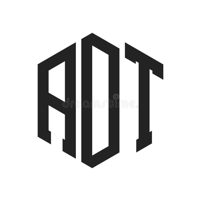 ADT Logo Design. Initial Letter ADT Monogram Logo Using Hexagon Shape ...