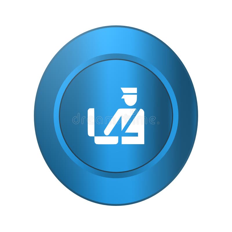 Aduanas, Icono, Muestra, El Mejor Ejemplo 3D Stock de ilustración ...