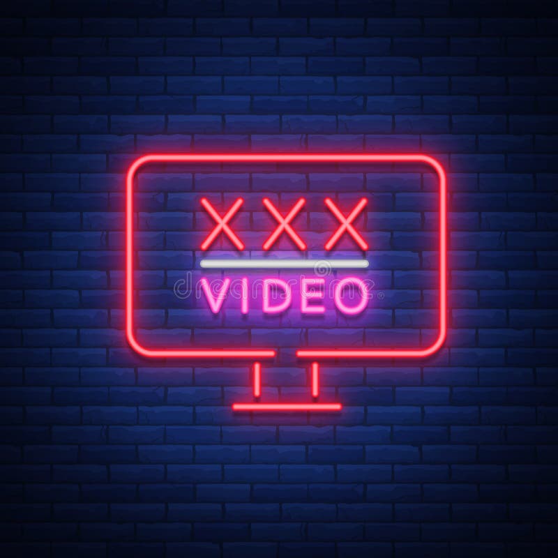Adult Video Neon Sign Design Template Neon Logo Xxx Video Sex