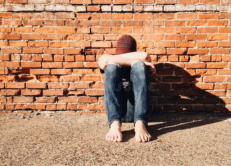 Adult, Alone, Bricks stock photo. Image of person, brick - 109896956