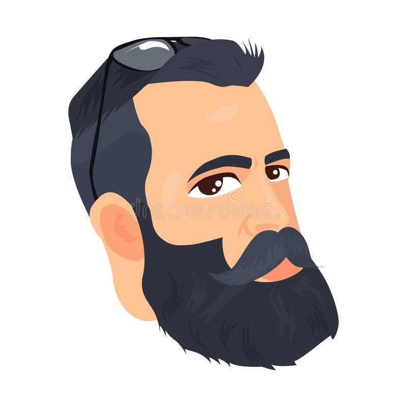 Adult Bearded Man Icon. Colored Vector Element from Beards Collection ...