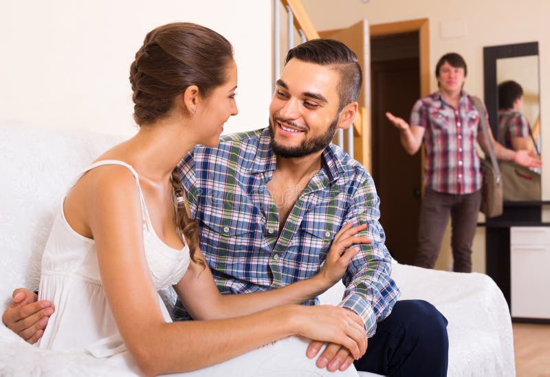 Adult and Cheating Partner at Home Stock Image - Image of friends ...