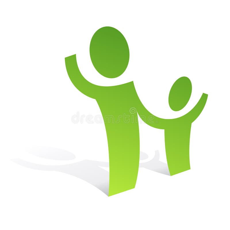 Adult and child 3 stock vector. Illustration of pleased - 47588251