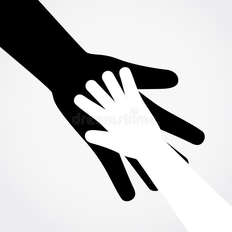 Adult and Child Hands. Vector Illustration. Stock Vector - Illustration ...
