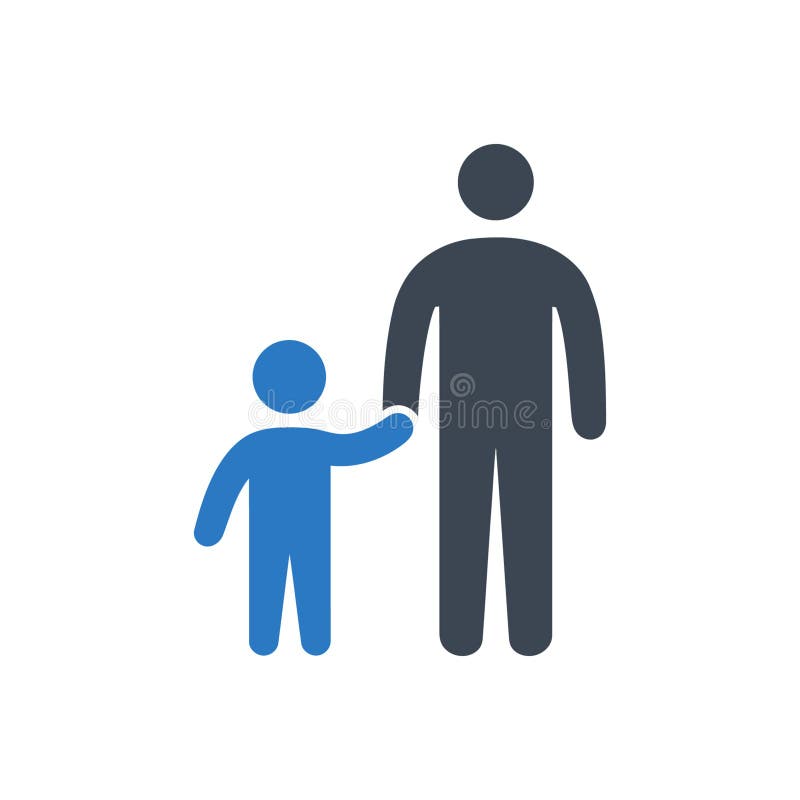 Adult with Child Icon stock vector. Illustration of icon - 361691121