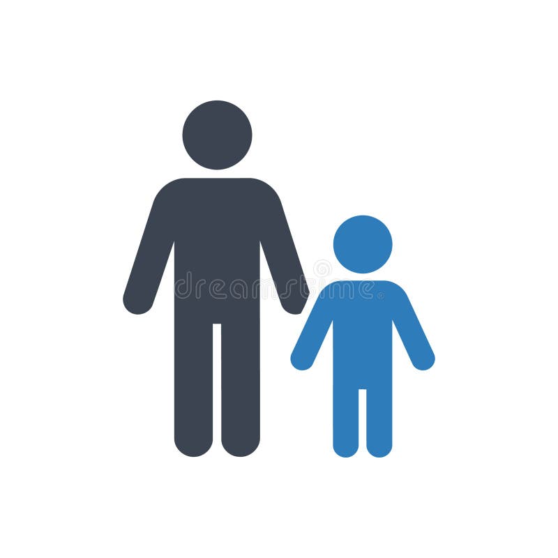 Adult Child Size Icon stock vector. Illustration of sign - 348614501