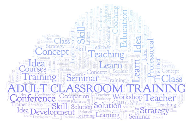 Adult Classroom Training Word Cloud. Stock Illustration - Illustration ...