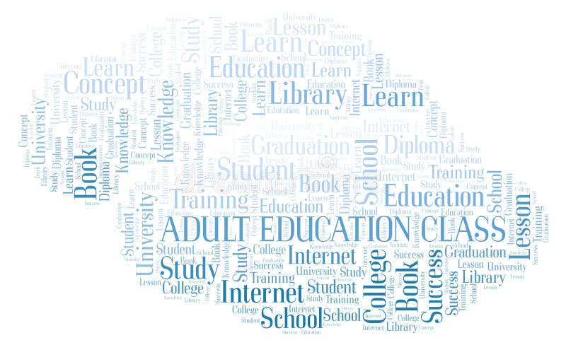 Adult Education Classroom Word Cloud. Stock Illustration - Illustration ...