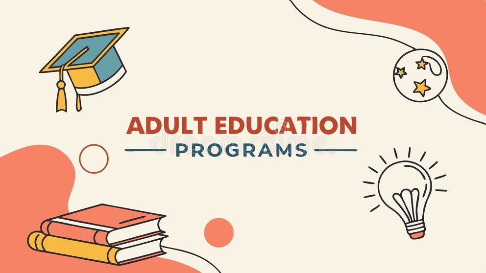 Adult Education Programs Mind Map Continuous Learning Journey, Vector ...