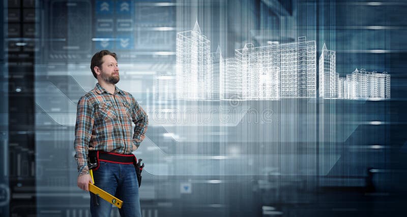 Adult engineer man stock photo. Image of hammer, carpenter - 72540008