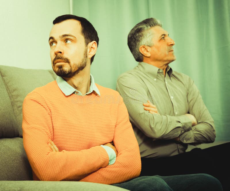 Adult Father and Son Solve Problems Stock Image - Image of decide ...