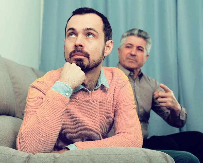 Adult Father and Son Solve Problems Stock Photo - Image of menfolk ...