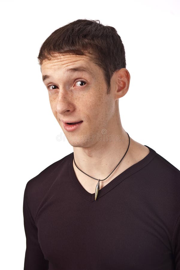 Adult Guy on Isolate Background Stock Image - Image of emotions, haired ...