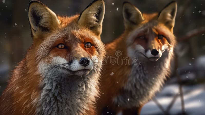 Adult Male Red Fox in Long Grass. Generative AI Stock Illustration ...