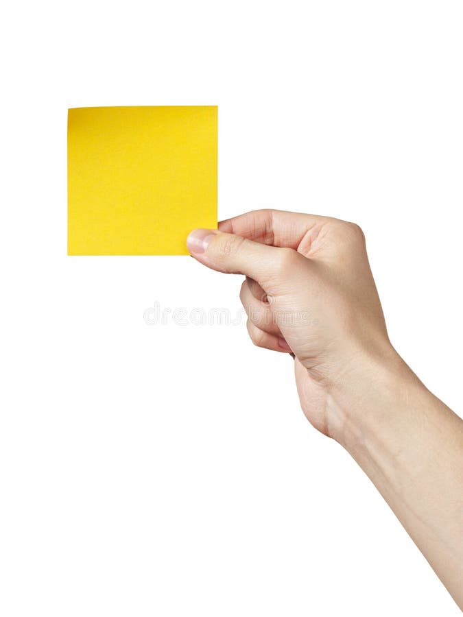 Adult Man Hand Holding Sticky Note Stock Photo - Image of hand, post ...
