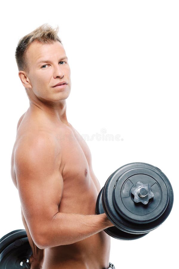 Adult Man without Shirt Posing in Studio Stock Image - Image of human ...