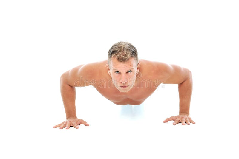 Adult Man without Shirt Posing in Studio Stock Photo - Image of fitness ...