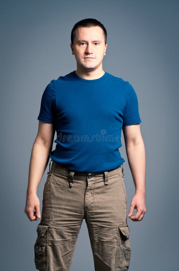 Adult Man Standing with a Smirk Stock Image - Image of expression ...