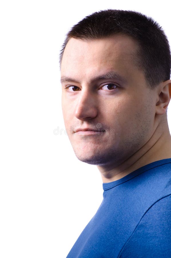 Adult Man Standing with a Smirk Stock Image - Image of rude, force ...