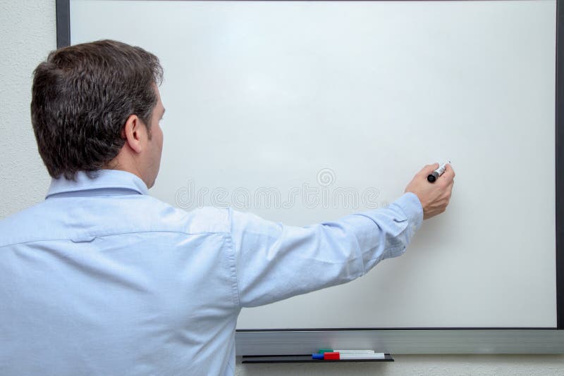 Student Writing Math On Whiteboard Stock Photo - Image of mathematics ...