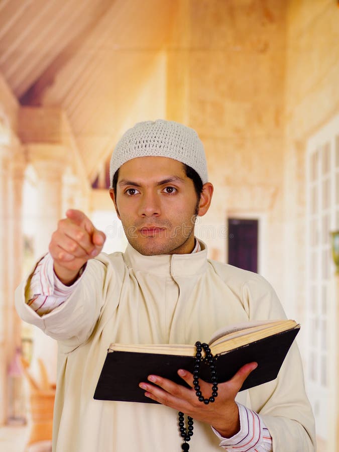Adult Muslim Man is Reading the Koran Stock Photo - Image of adult ...