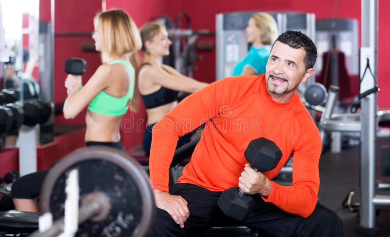Adult People Having Strength Training in Gym Stock Photo - Image of ...