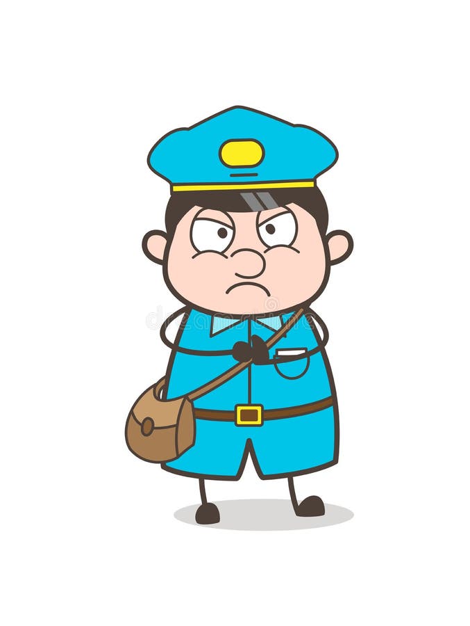 Rage - Postman Cartoon Courier Guy Vector Illustration Stock ...