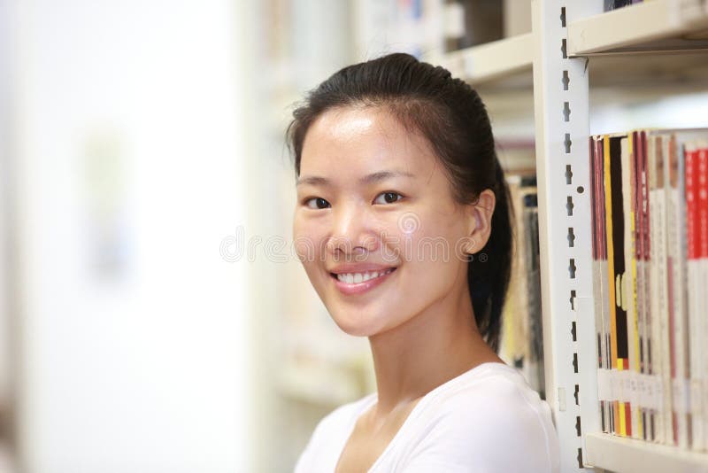 Adult Student Reading in Libray Stock Image - Image of books, beautiful ...