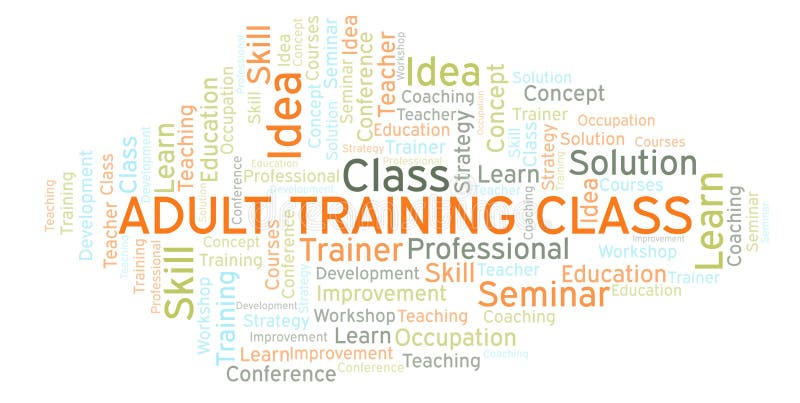 Adult Training word cloud. stock illustration. Illustration of word ...