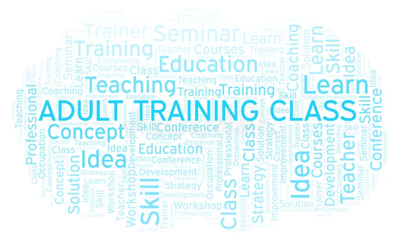 Adult Training word cloud. stock illustration. Illustration of word ...